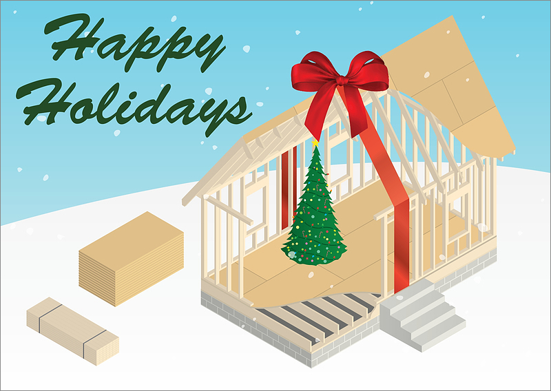 Carpenter Construction Gift (glossy) | Construction Christmas Cards