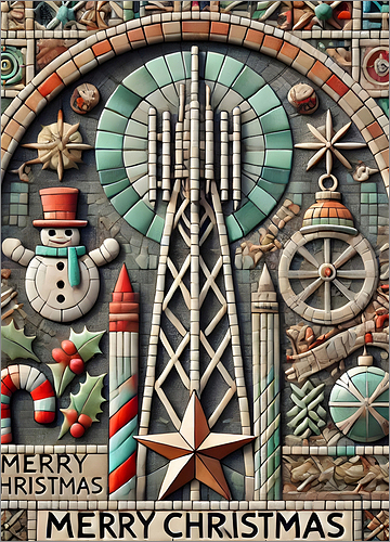 Tech Ornaments Christmas Card For Your Business