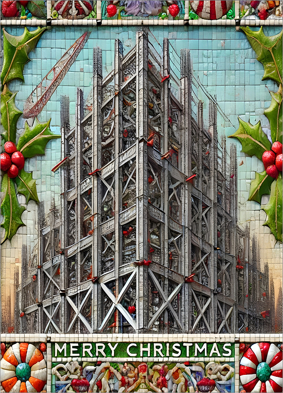 Construction Christmas Card Bright (Glossy White) | Construction ...