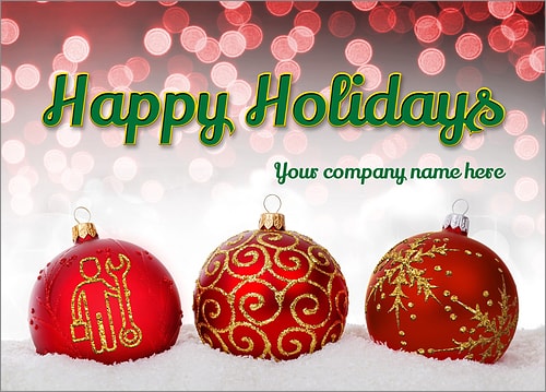 Festive Handyman Decorations Card For Business