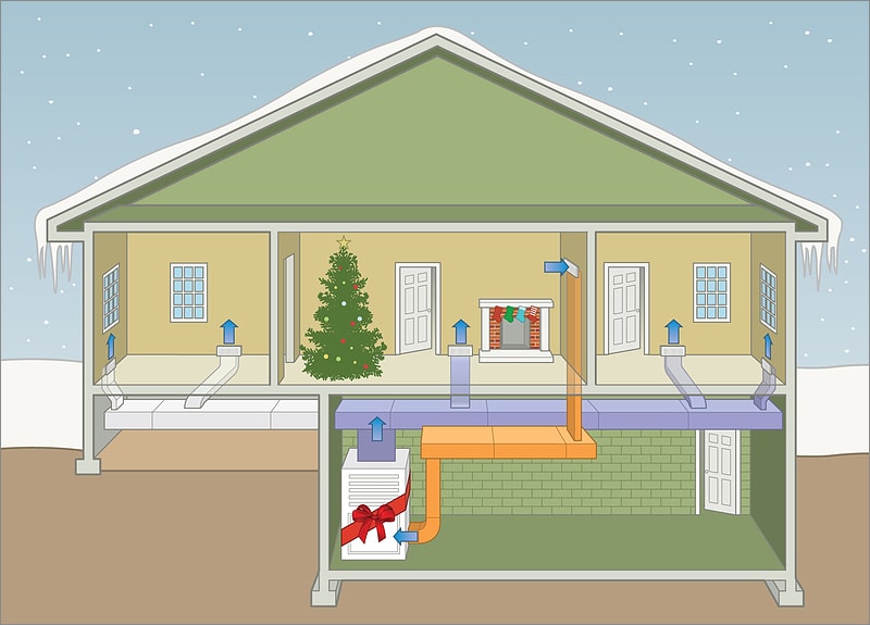 Personalized Festive HVAC Christmas Card Design