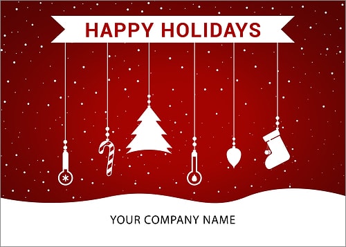 Personalized Festive HVAC Christmas Card Design