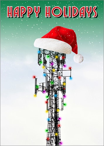 Tech Ornaments Christmas Card For Your Business